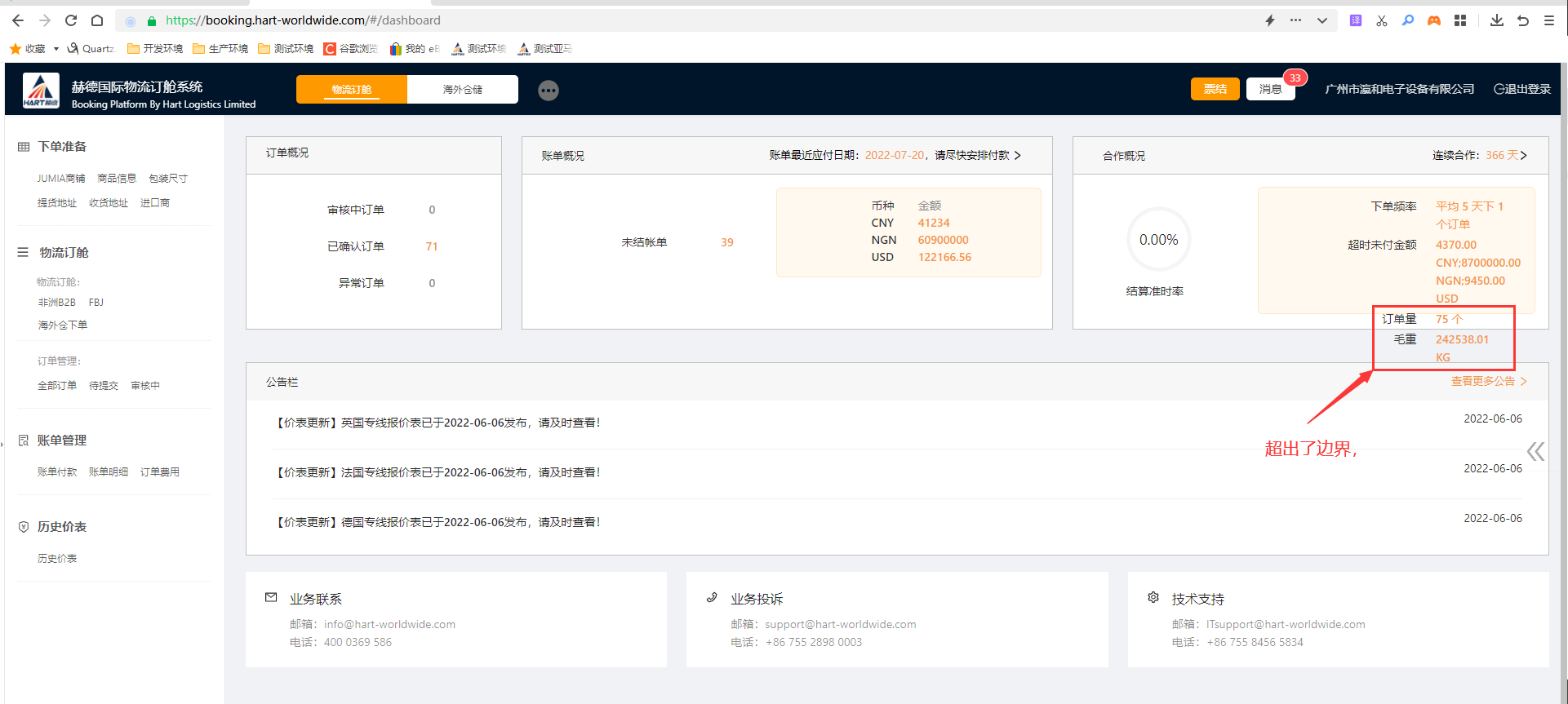 Bug 1836 【客户端 首页改版】物流订舱,订单量和毛重超出了边界。 物流管理系统 禅道